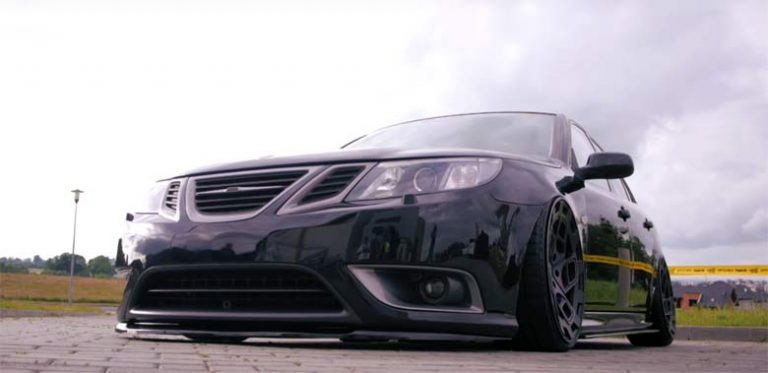 Slammed Saab 9-3 Turbo X