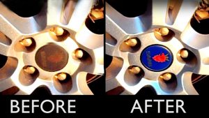 Make Saab Wheel emblems look new!