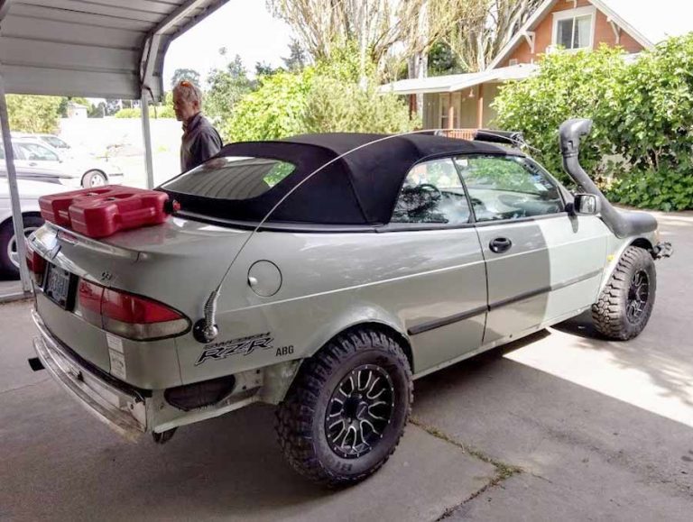 The Off-Road Saab Convertible At The Gambler 500 Eco Rally
